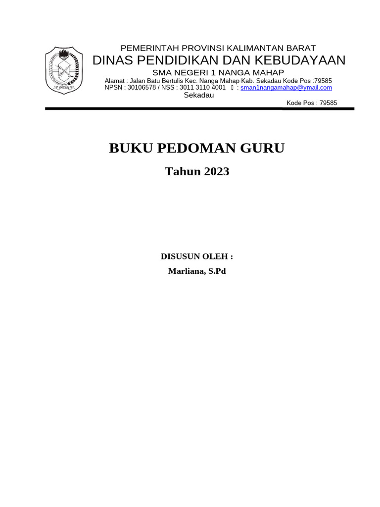 Buku Pedoman Guru | PDF