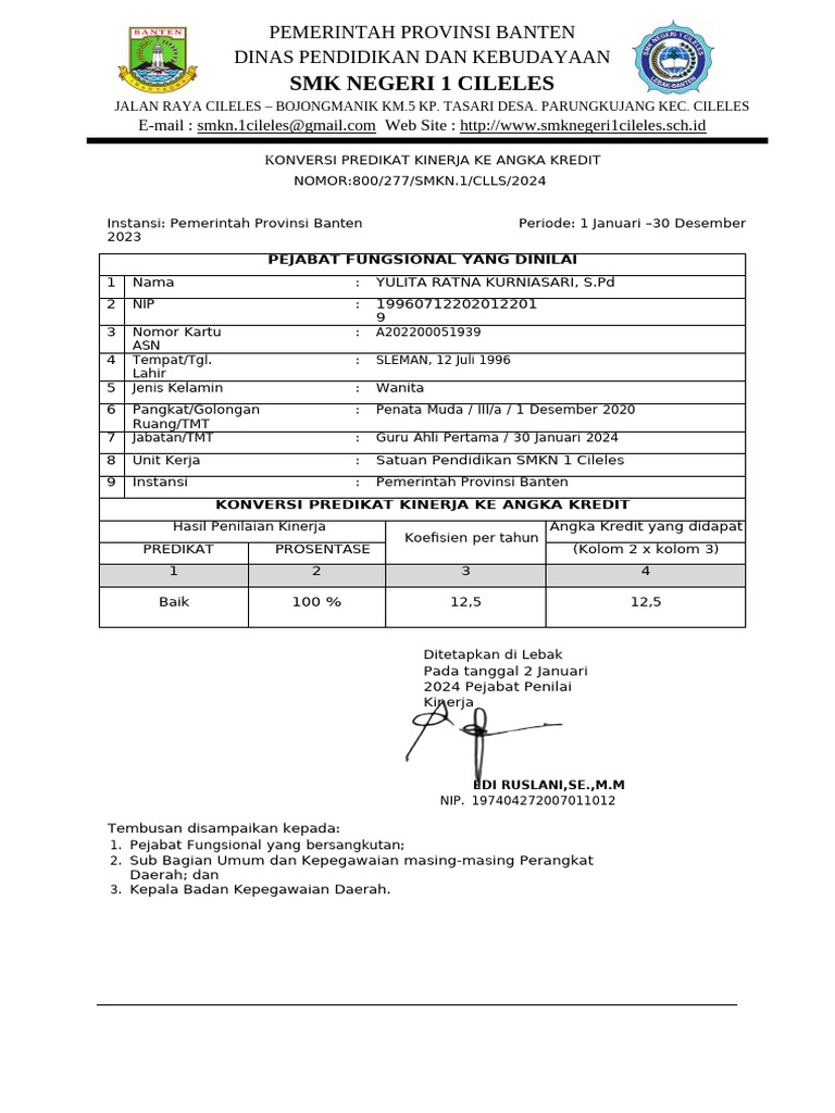 format PAK 2023 | PDF