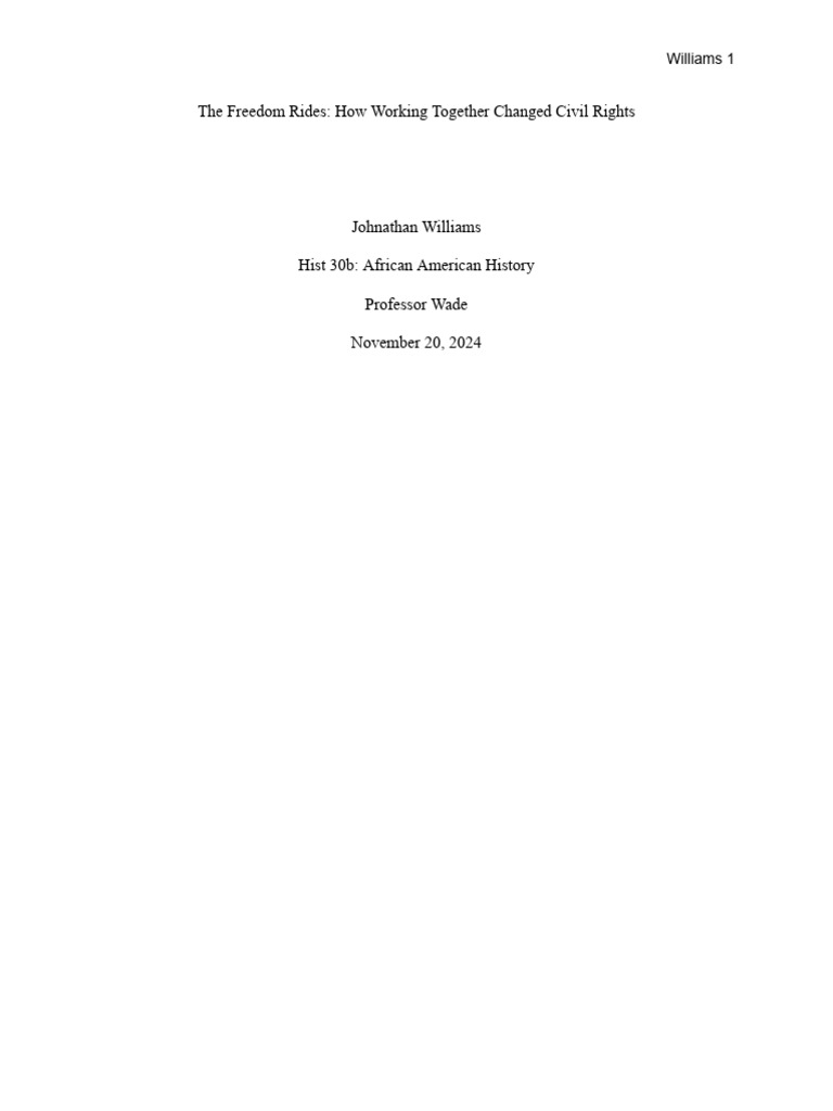 Civil Rights Unity: Freedom Rides | PDF | Student Nonviolent ...