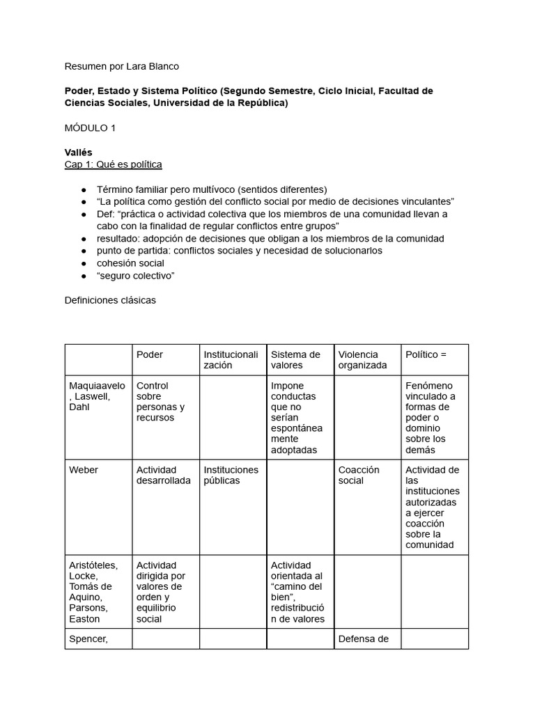 Definición y Dimensiones del Poder Político | PDF | Sistemas politicos ...
