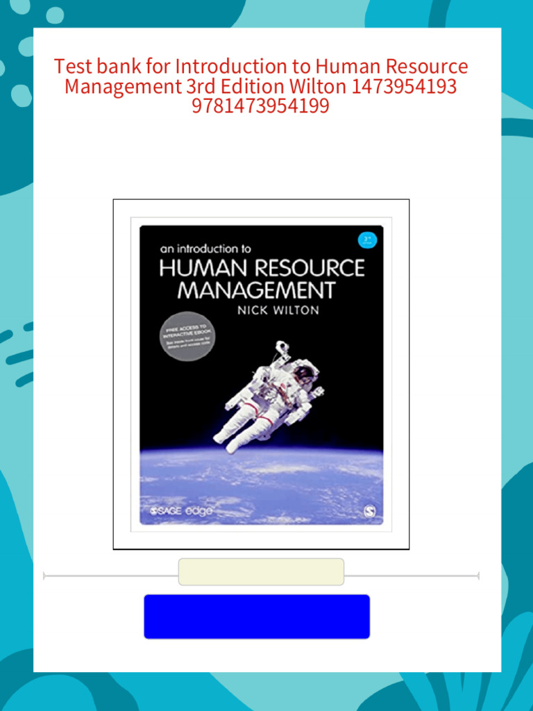 All Chapters of Test Bank For Introduction To Human Resource Management ...