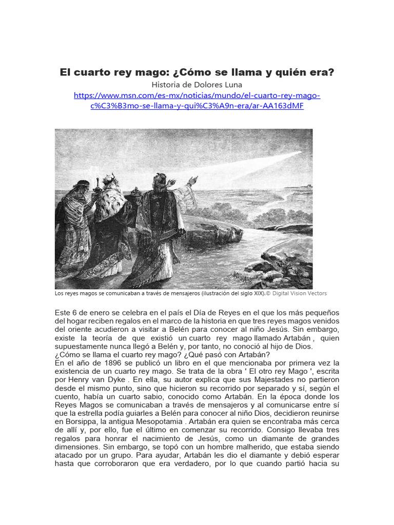 ARTABAN. El Cuarto Rey Mago | PDF | Reyes Magos | Jesús