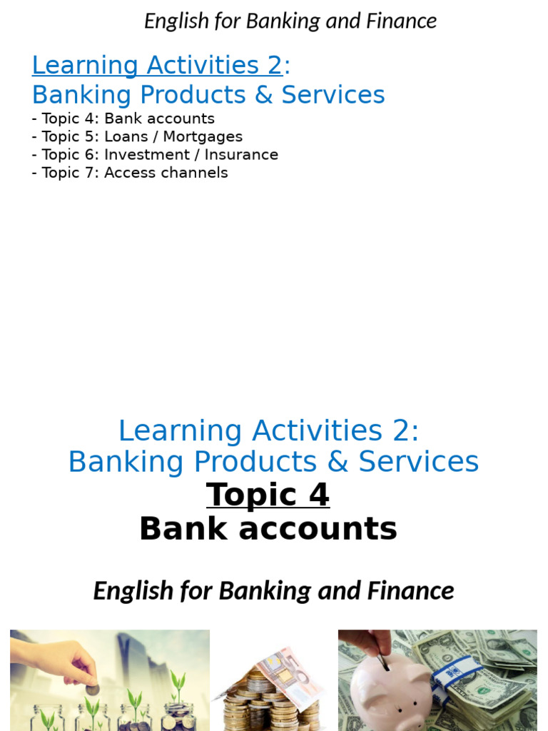 Banking Products & Services Guide | PDF