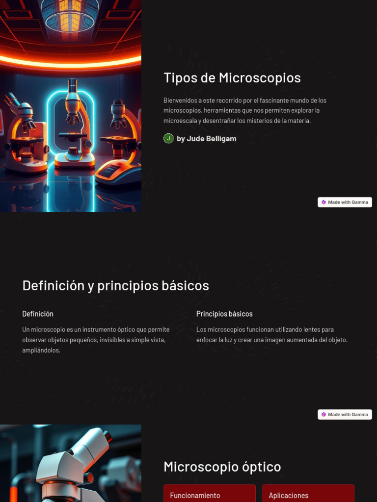 Tipos de Microscopios | PDF | Microscopio | Nanotecnología