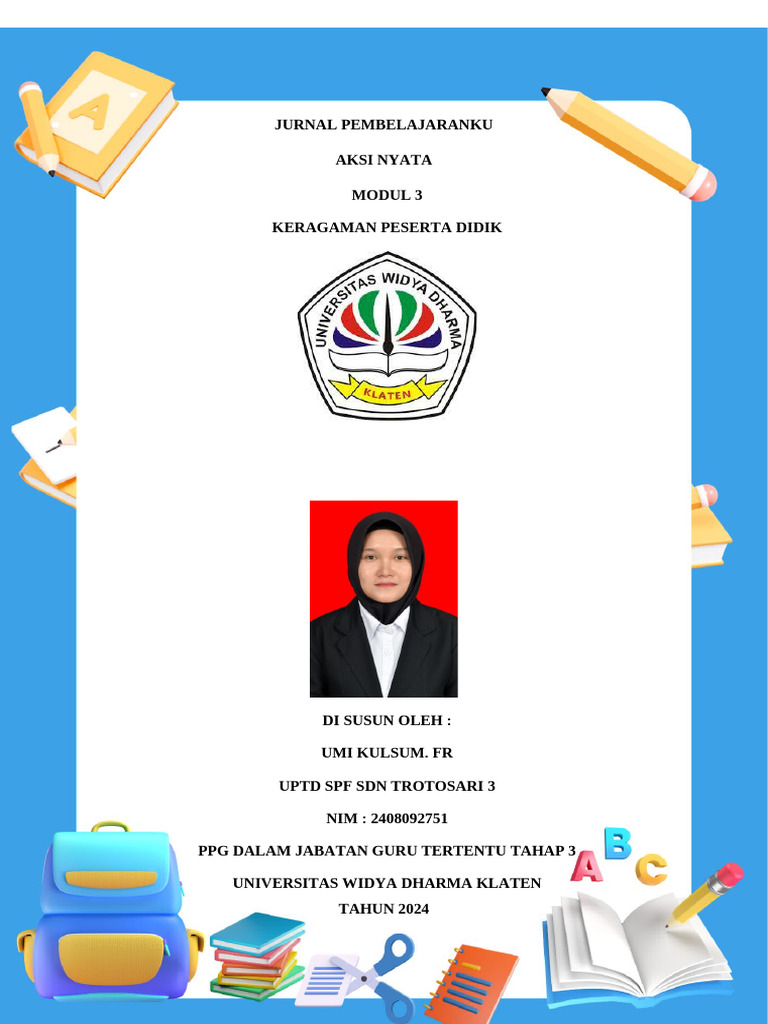 Jurnal Pembelajaranku Modul 3 Umi Kulsum. FR PPG Daljab 2024 | PDF