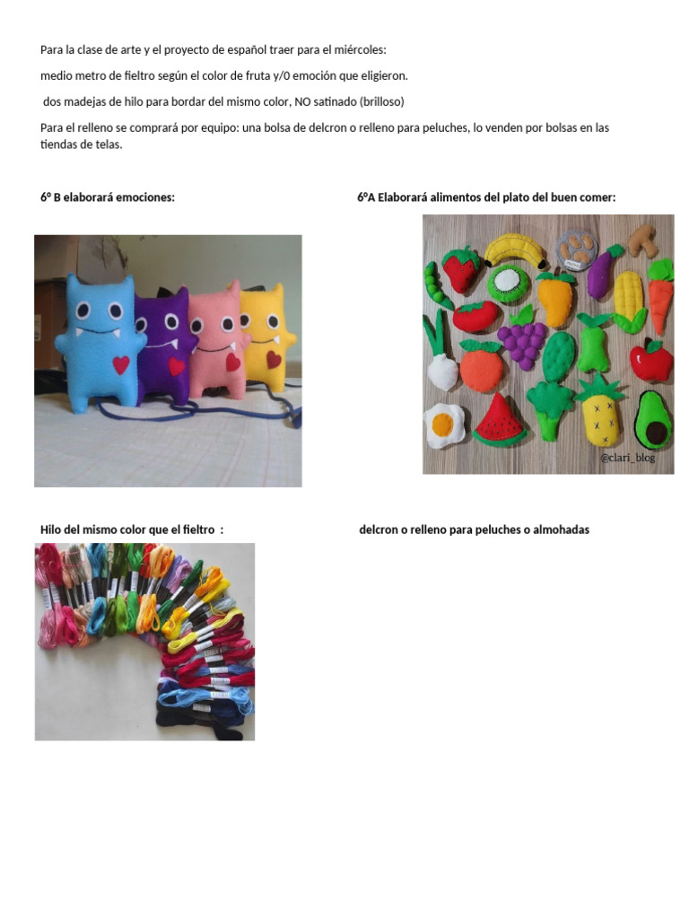 Materiales para Proyecto de Arte y Español | PDF