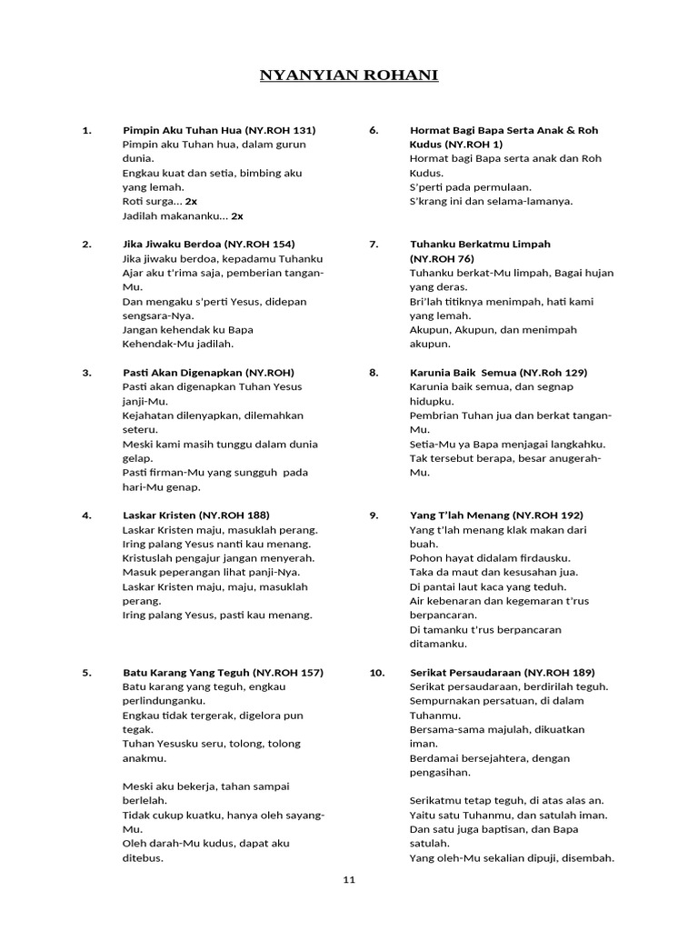 03 - Nyanyian Rohani | PDF