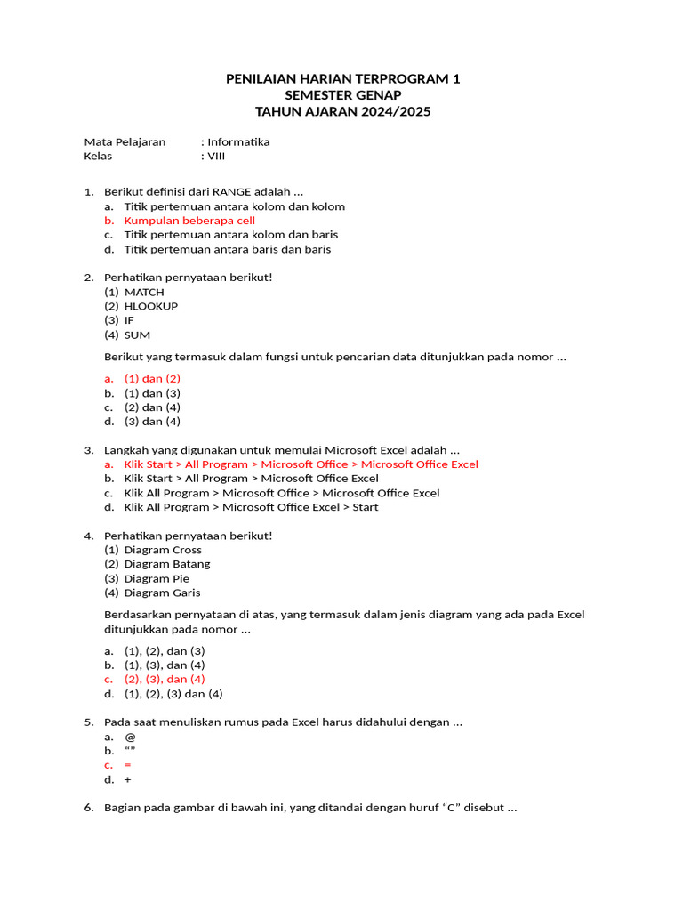 Soal PHT Informatika | PDF