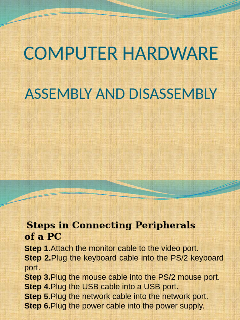 Assembly and Disassembly | PDF