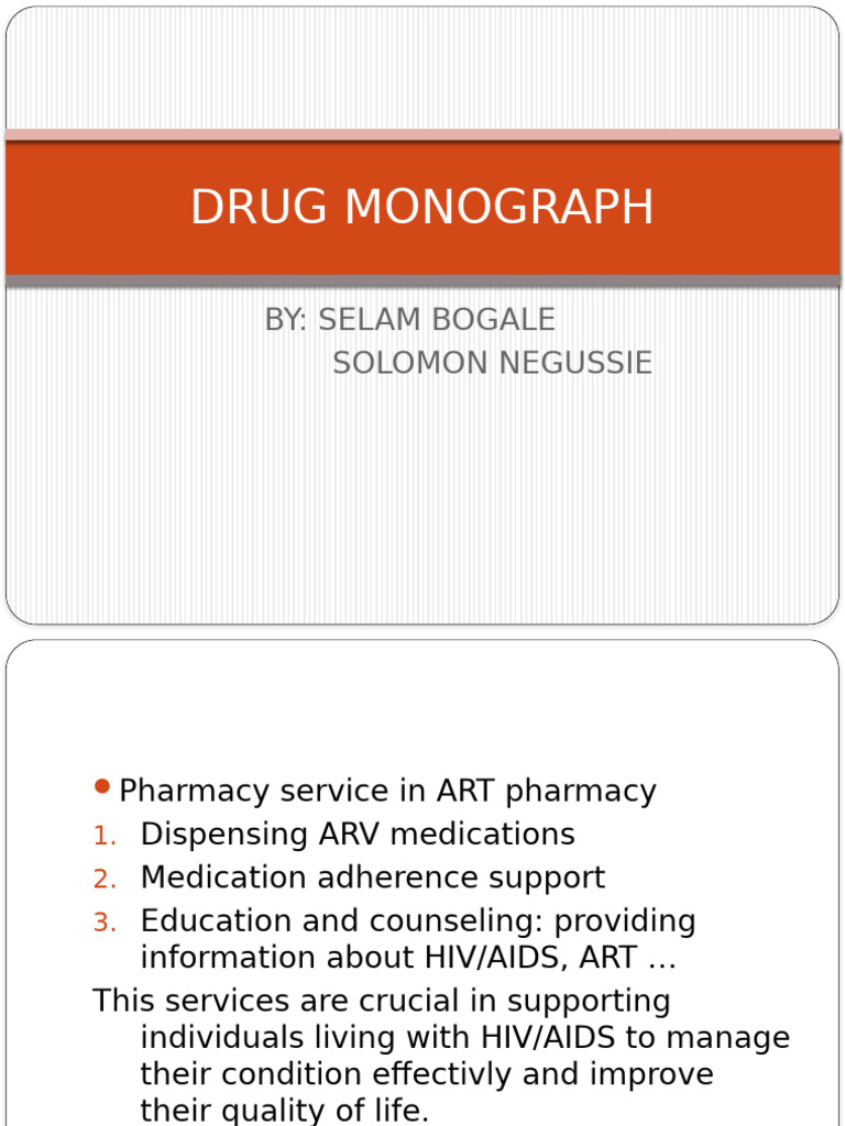 ART Drug Monograph | PDF | Pharmacy | Hiv/Aids