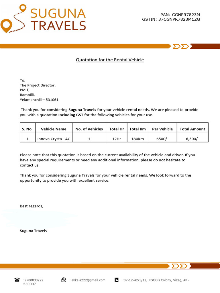 Navy Quotation 1veh | PDF