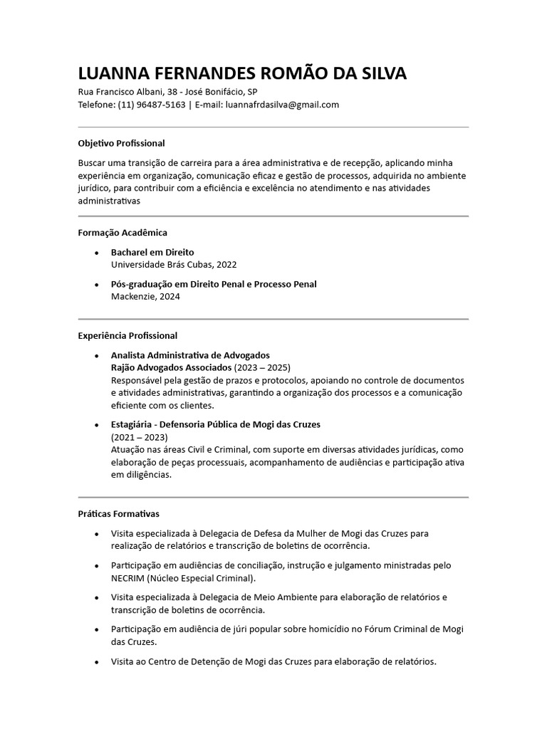 Modelo Curriculo 1 ATS | PDF