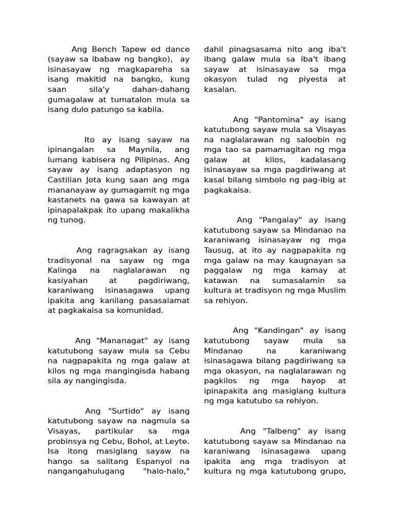 Katutubong Sayaw Sa Luzon | PDF