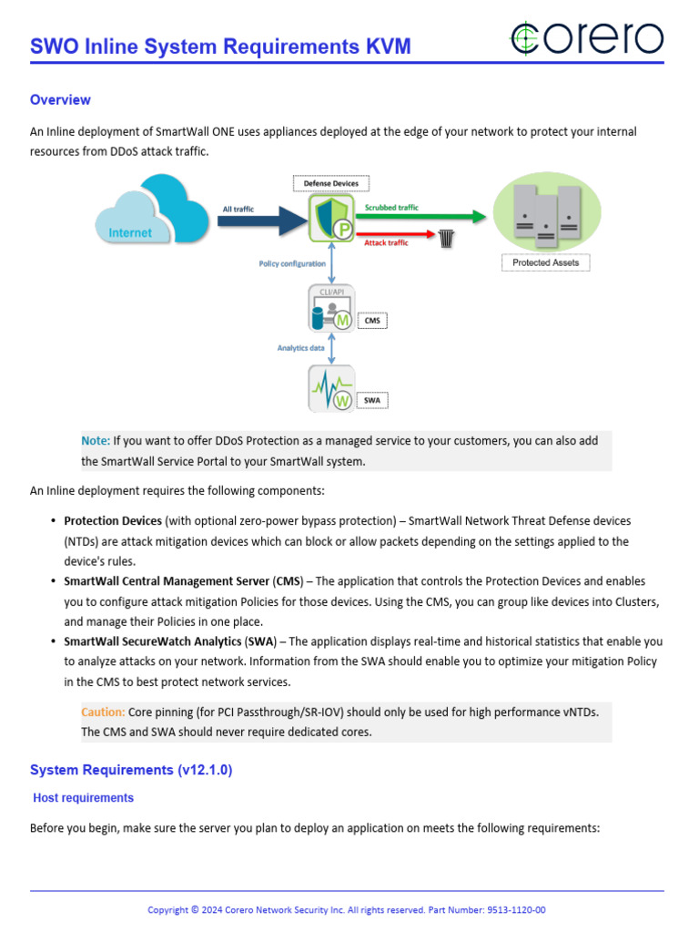 Corero SmartWall ONE Inline System Requirements KVM | PDF | Network Interface Controller ...