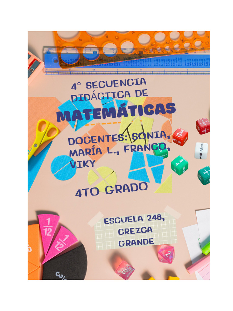 Sec Mat - Fracciones y Decimales - 4º Grado Final | PDF | Decimal | Pensamiento