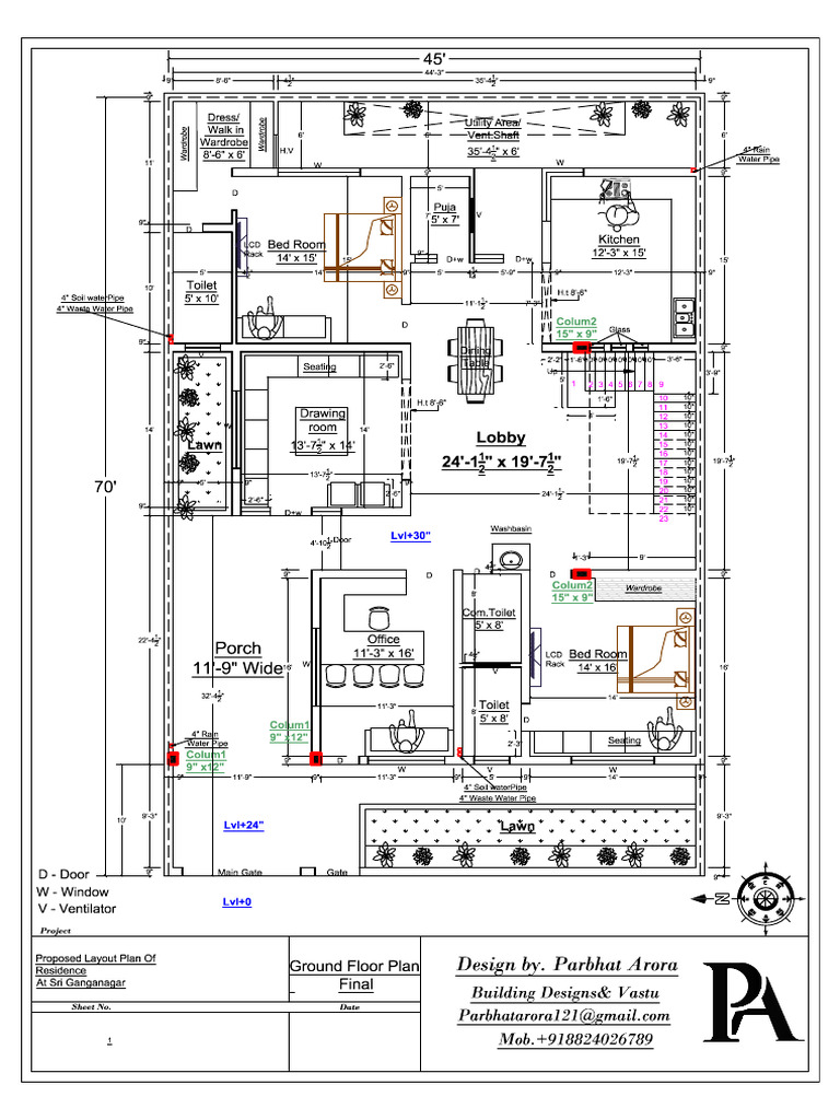Ground Floor Plan Final | PDF