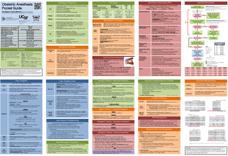 Obstetric Anesthesia Pocket Guide 2020 | PDF | Medical Specialties ...