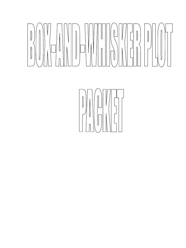 Box and Whisker Worksheet 6 | PDF | Robust Statistics | Statistical ...