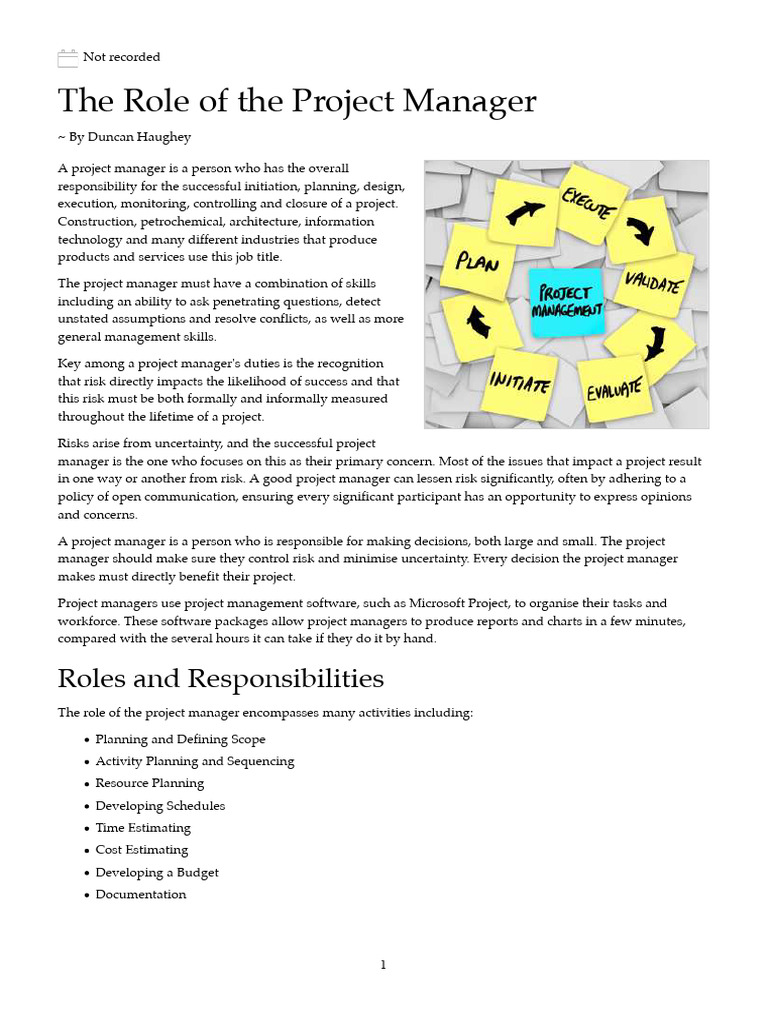 Project Management Essentials | PDF | Risk | Project Management