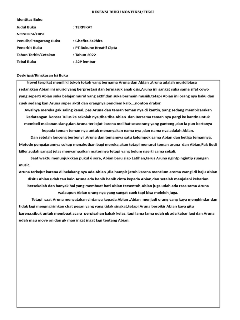 Resensi Buku (Calista | PDF