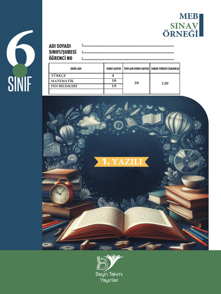 6.sinif Deneme Sinavi Ve Cevaplari 3 | PDF