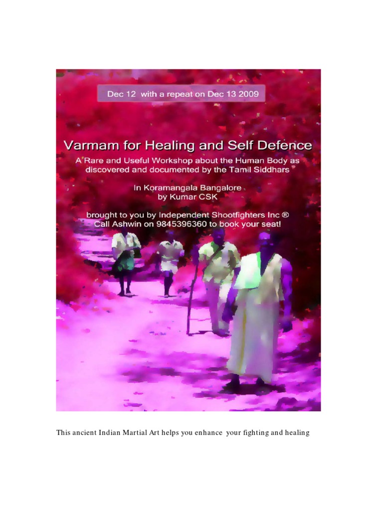 Varma Kalai - Workshop | PDF | Karate | Jujutsu