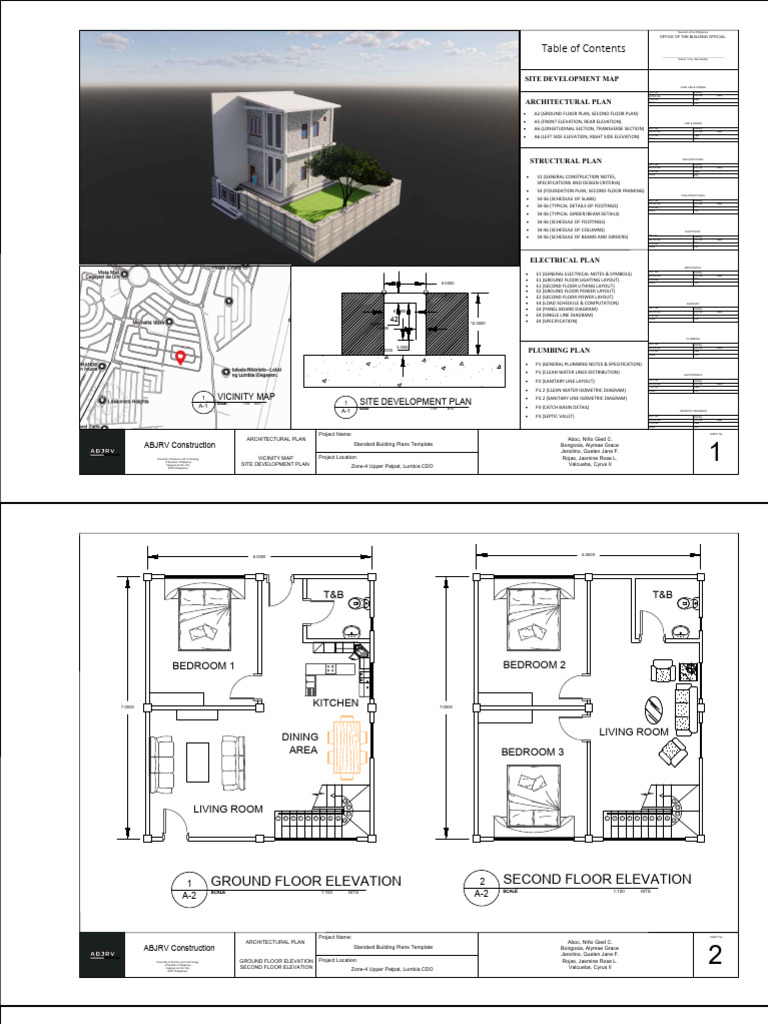 Standard Building Plans for CDO Project | PDF | Architectural Design ...