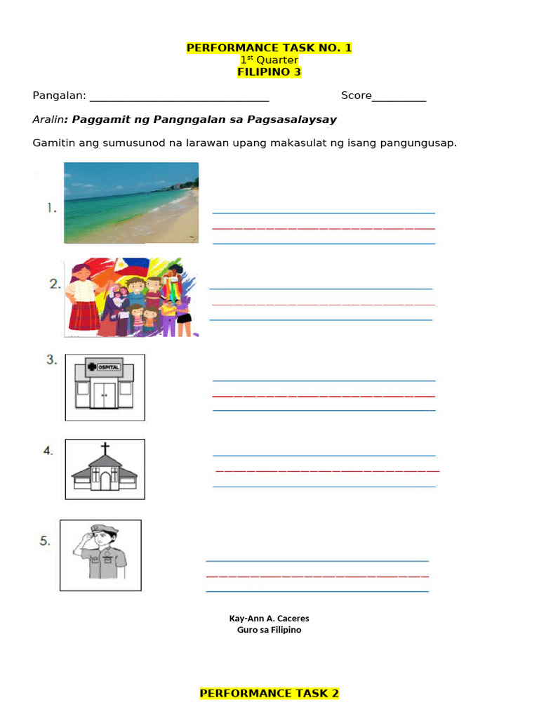 Performance Task 23-24 | PDF