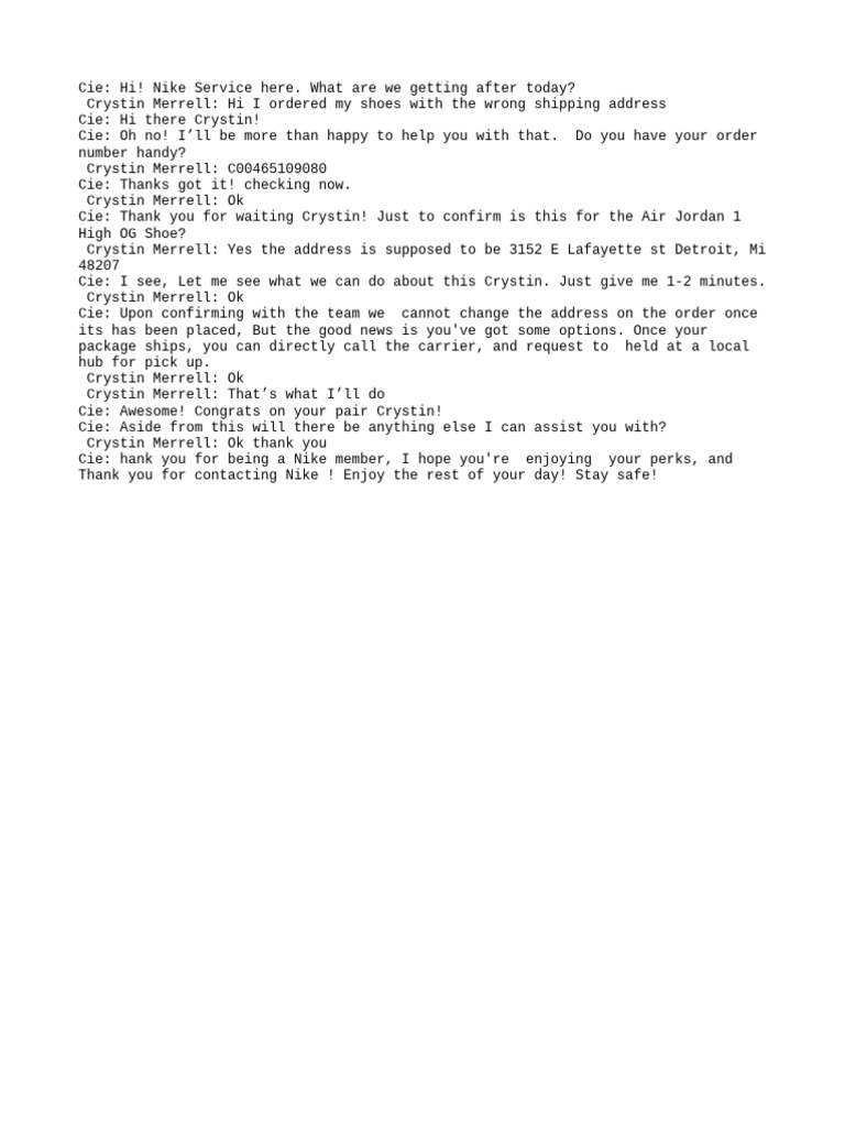 Live Chat History | PDF