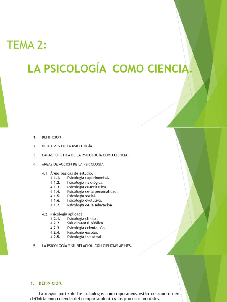 La Psicologia Como Ciencia 1a Clase | PDF | Sicología | Comportamiento
