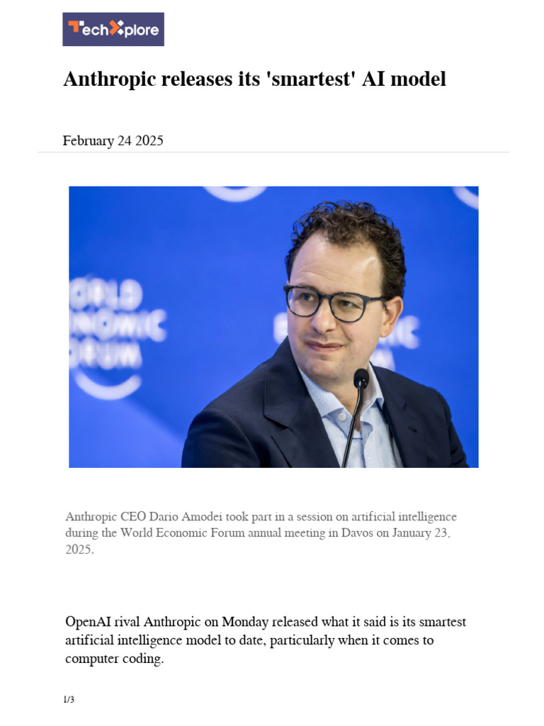 2025 02 Anthropic Smartest Ai | PDF | Artificial Intelligence ...