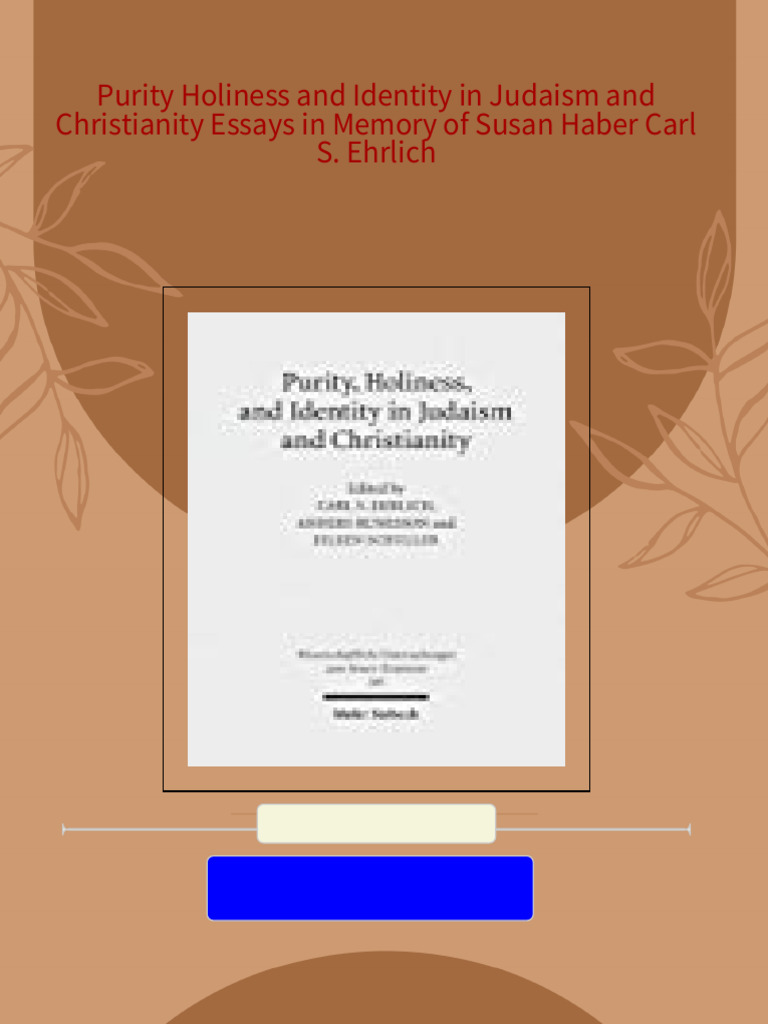 Immediate access to Purity Holiness and Identity in Judaism and ...