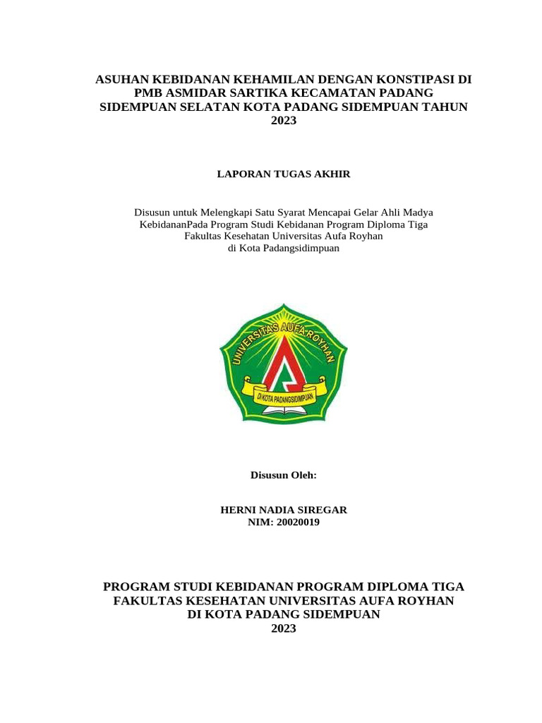 Lta Herni Nadia Siregar (20020019) | PDF