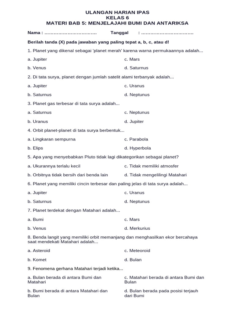 UH IPAS BAB 5 Menjelajahi Bumi Dan Antariksa | PDF