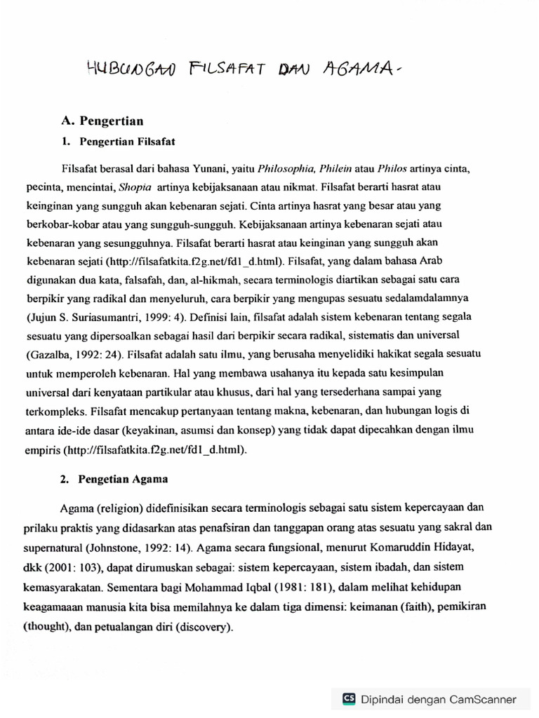 Hub Filsafat Dan Agama (2) | PDF