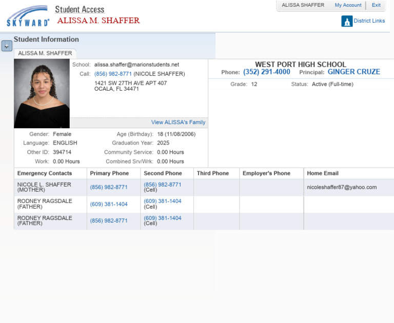 Student Access Student Information | PDF