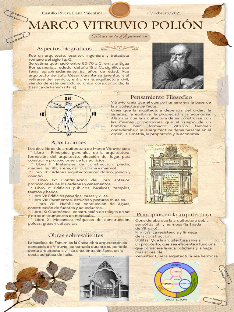 1.2.1 Marco Vitruvio Polión | PDF | Diseño arquitectonico | Arquitectura