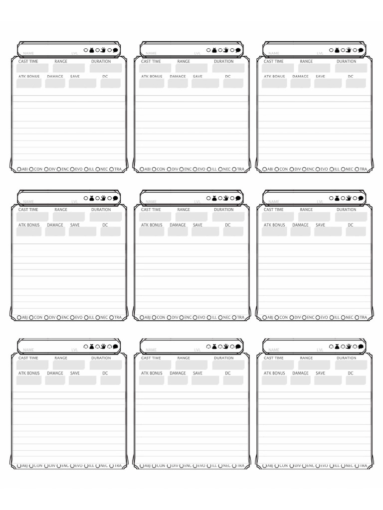 Spell Cards | PDF