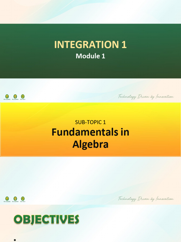 PPT-1 Algebra_ | PDF | Factorization | Polynomial