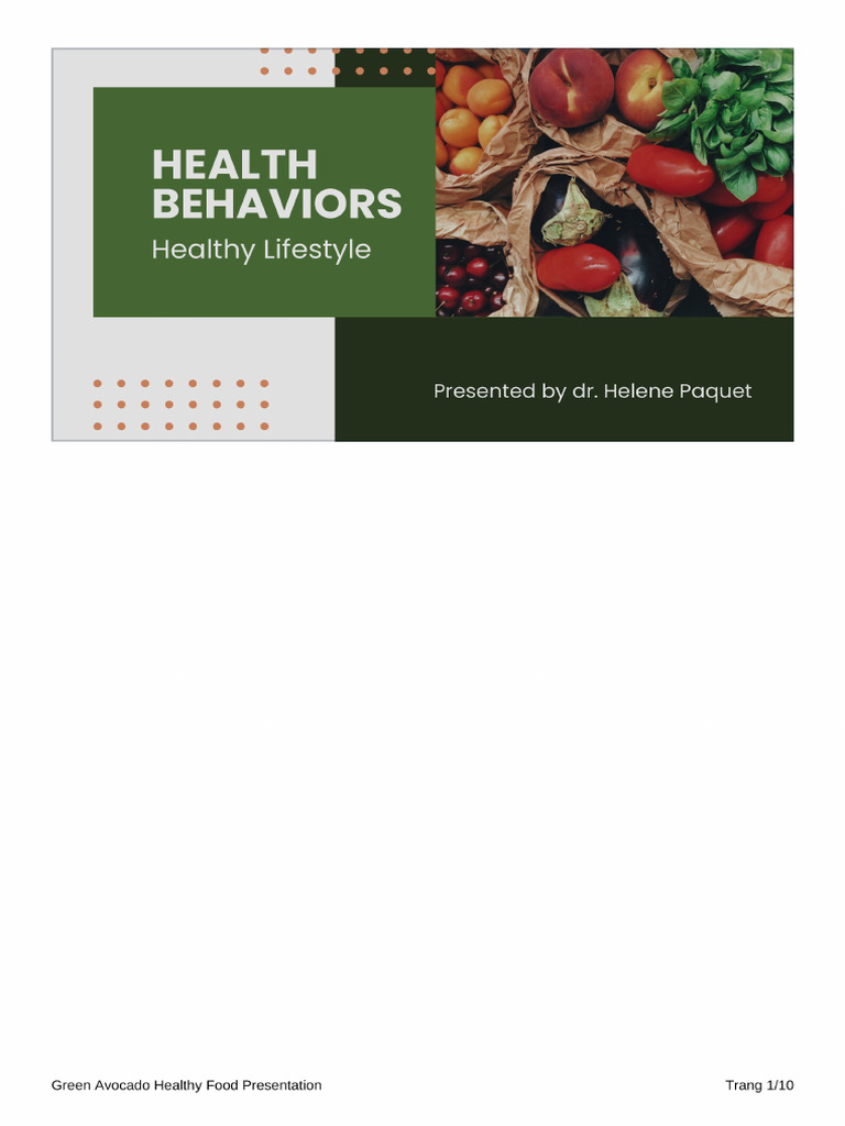 Healthy Lifestyle | PDF