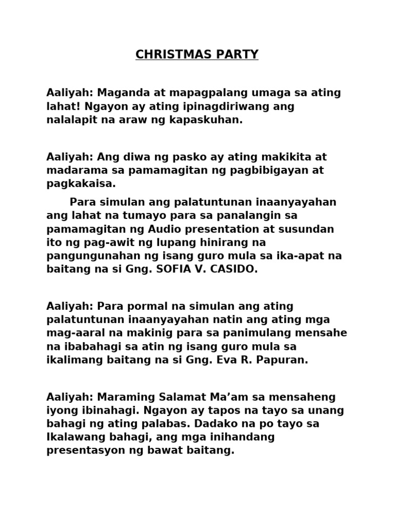 script christmas party | PDF