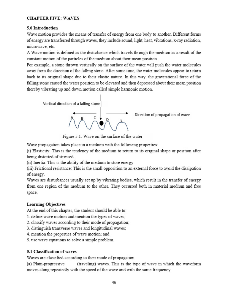PHY 002 Lecture Note-PHYSICS Volume Two-Waves-Chapter 5-2 | PDF | Waves | Wavelength