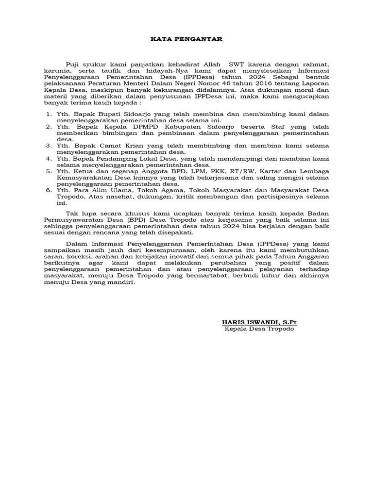 KATA PENGANTAR iPPD 2024-FIX | PDF