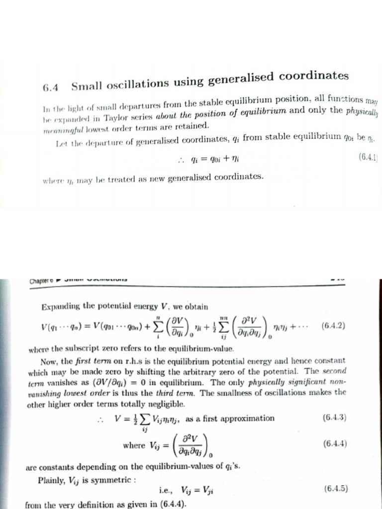 Small Oscillation | PDF