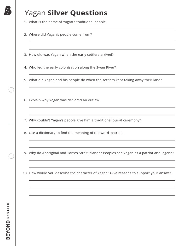 Yagan: Questions on Aboriginal Heritage | PDF