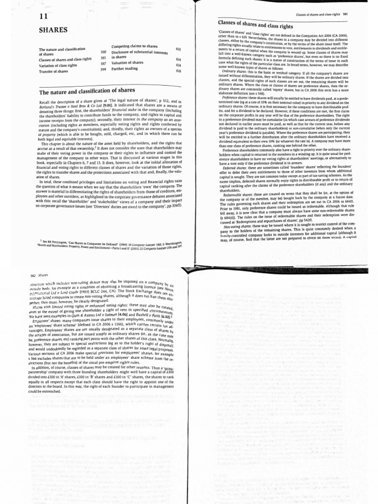 Non-Voting and Employee Shares Guide | PDF | Business | Private Sector