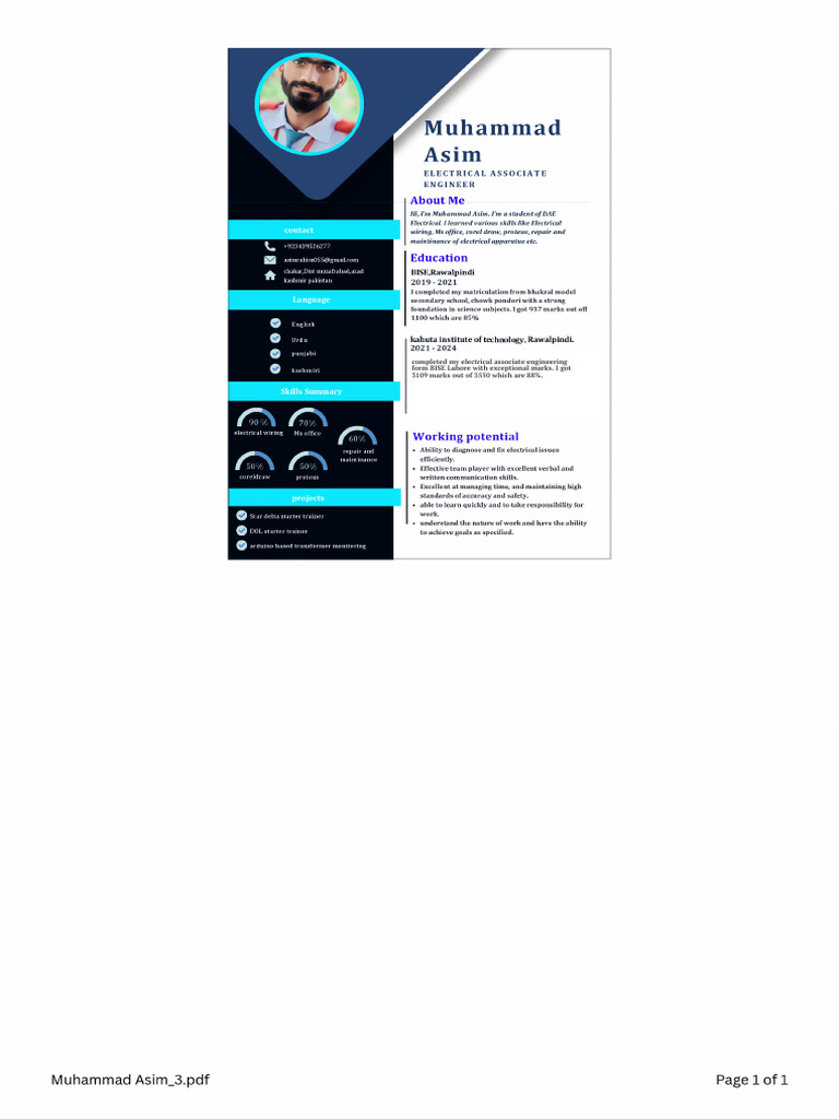 muhammad asim cv | PDF