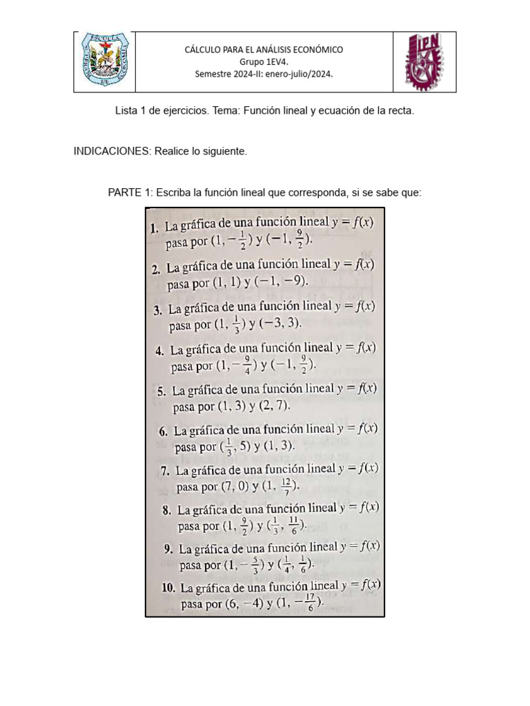 Ejercicios - 1ev4-Calc - Lista-1 A 5 | PDF | Ecuaciones | Matemáticas Aplicadas