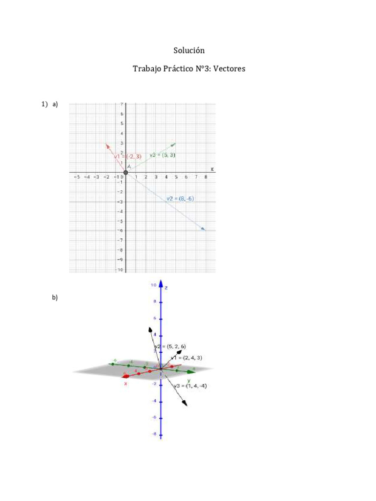 Solución vectores primeros 10.docx | PDF | Análisis matemático ...