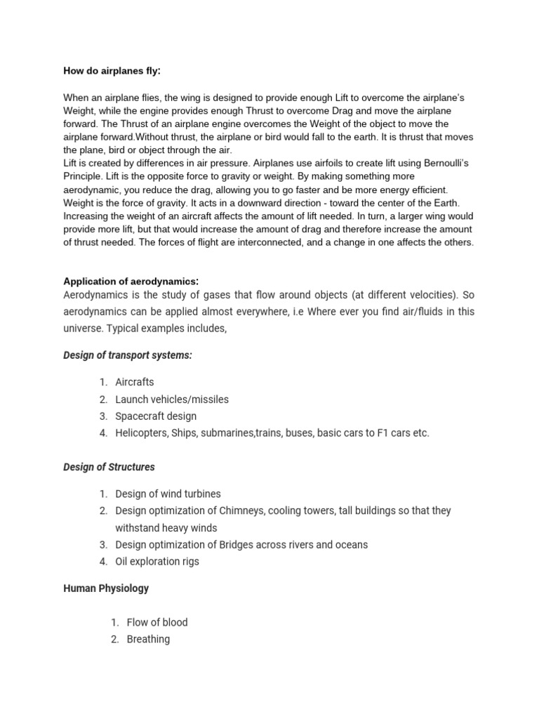 How Planes Work | PDF